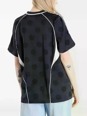 Adidas Polka-dot Mesh-panel T-shirt