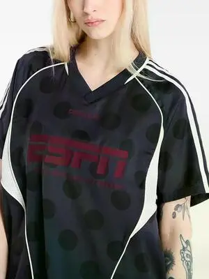 Adidas Polka-dot Mesh-panel T-shirt