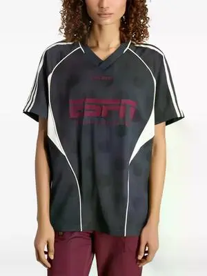 Adidas Polka-dot Mesh-panel T-shirt