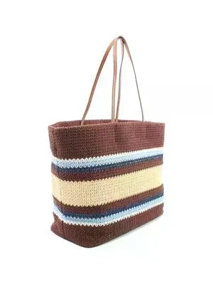 Miu Miu Raffia-effect Woven Tote Bag