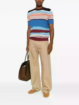 Fendi Striped Short-sleeve Top