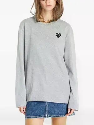 Play Comme Des Garcon Heart Logo Long-sleeve T-shirt