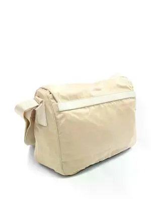 Prada Light Beige Logo Plate Cross Body Bag