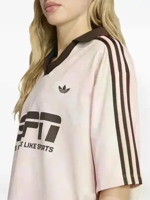 Adidas Logo Print Striped T-shirt