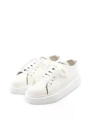 Prada Leather Platform Sneakers - White
