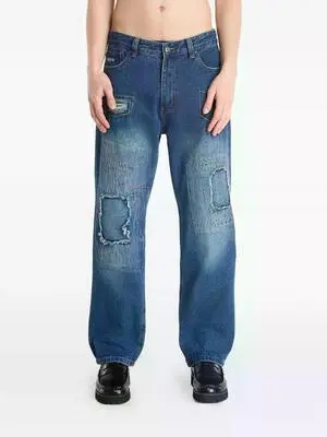 WASTED Cotton Straight-leg Jeans - Blue