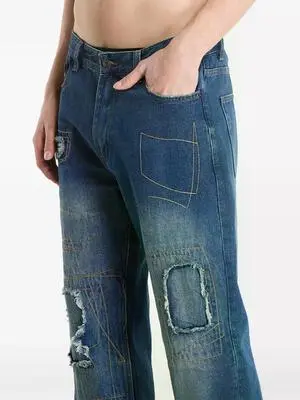WASTED Cotton Straight-leg Jeans