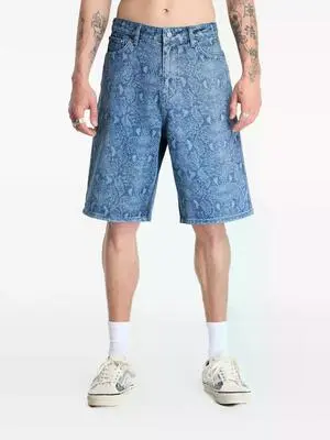 DAILY PAPER Snake-effect Laser-cut Shorts
