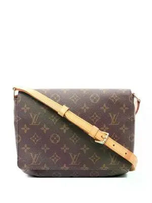 LOUIS VUITTON Monogram Musette Tango Shoulder Bag - Brown