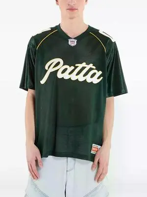 PATTA Logo Print Mesh T-shirt - Green
