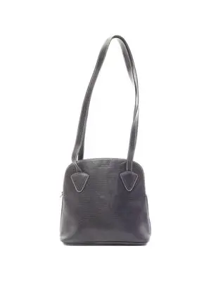 Loewe Textured Leather Crossbody Bag - Black