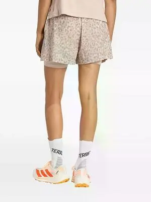 Adidas Terrex Xploric Leopard-print Shorts