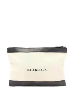 Balenciaga Medium Navy Clip Clutch Bag