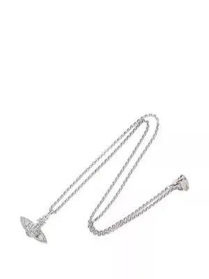 VIVIENNE WESTWOOD Mini Bas Relief Rhinestone Necklace - Silver