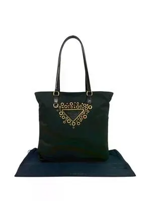Prada Embellished Tessuto Tote Bag