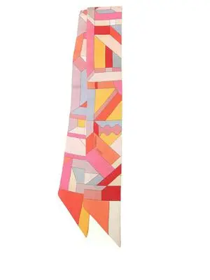 Hermès 2000-2026 Perspective Cavaliere Silk Twilly Scarf Scarves - Pink