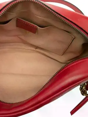 Gucci Gg Marmont Matelassé Leather Crossbody Bag - Red