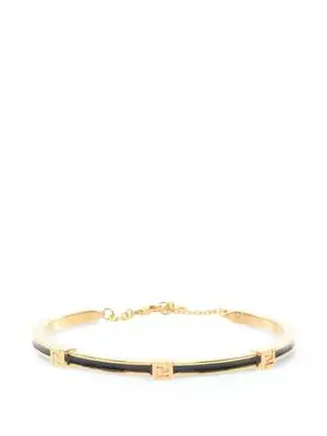 Fendi Forever Ff Motif Enamel Bracelet - Gold