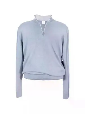Eleventy Quarter-zip Ribbed Sweater