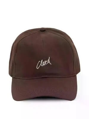 Closed Embroidered Logo Cap - Brown