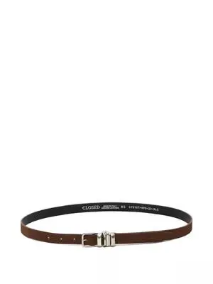 Closed Buckle-fastening Belt - Brown