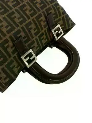 Fendi Zucca Canvas Twins Tote Bag - Brown