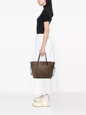 LOUIS VUITTON Damier Ebene Neverfull Mm Tote Bag