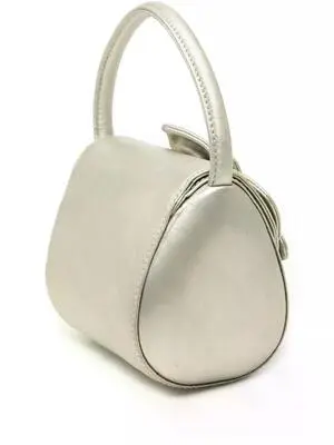 Loewe Metallic Leather Anagram Flower Handbag