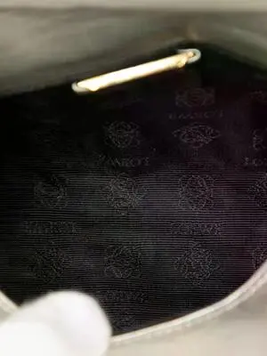 Loewe Metallic Leather Anagram Flower Handbag