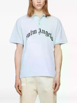 Palm Angels Curved Logo Polo Shirt