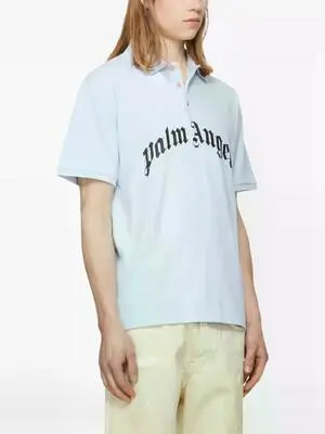 Palm Angels Curved Logo Polo Shirt