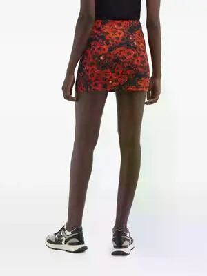 Roberto Cavalli Floral Print Zip-fastening Mini Skirt