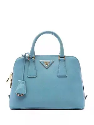 Prada Saffiano Lux Promenade Satchel - Blue