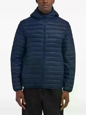 Roberto Cavalli Quilted Hooded Jacket - Blue