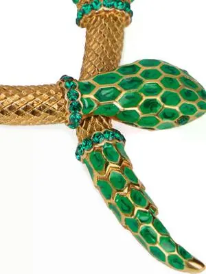 Roberto Cavalli Snake Motif Crystal-embellished Earrings
