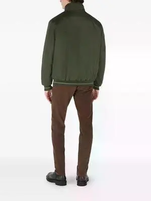Roberto Cavalli High-neck Zip-up Jacket - Green