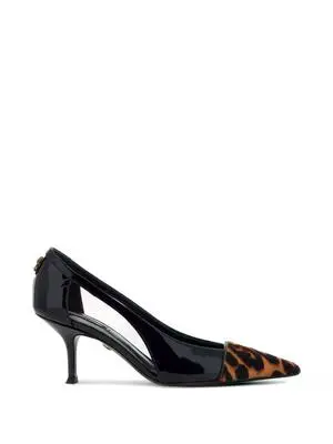 Roberto Cavalli Leopard-print Patent Finish Pumps