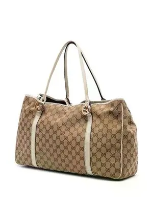 Gucci Large Gg Canvas Twins Tote Bag