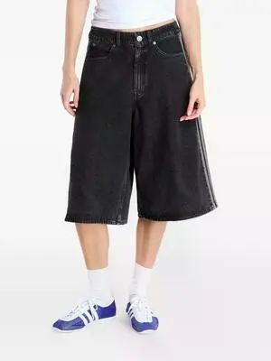 Adidas Firebird Side-stripe Denim Shorts