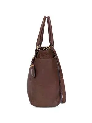 Prada Side-pocket Leather Tote Bag