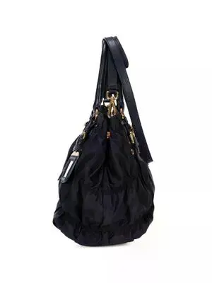 Prada Ruched Buckle Detail Tote Bag