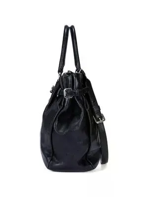 Prada Belt Detail Leather Tote Bag