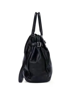 Prada Belt Detail Leather Tote Bag