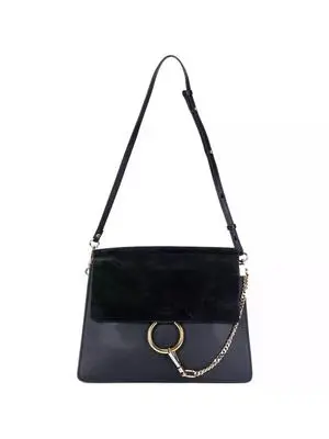 Chloé Faye Ring Shoulder Bag - Black