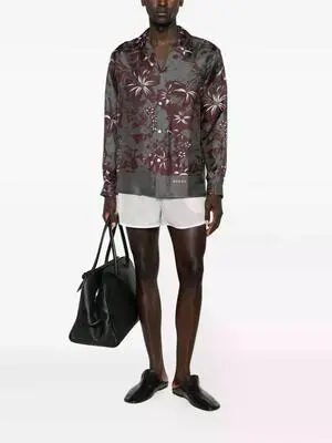 Gucci Floral-print Long-sleeve Shirt