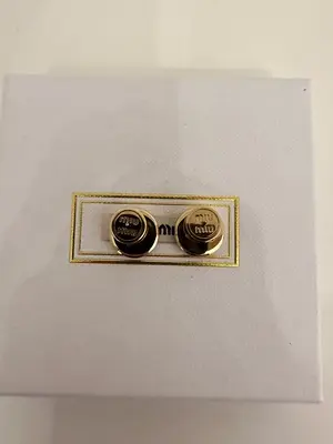 Miu Miu Enameled Metal Logo Stud Earrings