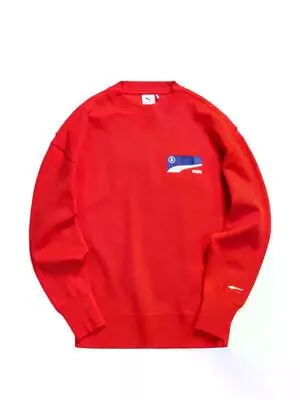 PUMA Ader Crew-neck Long-sleeve Sweater - Red