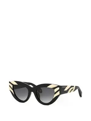 Roberto Cavalli Cat-eye Sunglasses With Tiger Motif