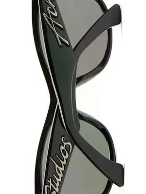 Acne Studios Logo Detail Square Frame Sunglasses