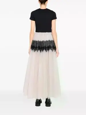 Viktor & Rolf Tulle Lace-trim Maxi Skirt